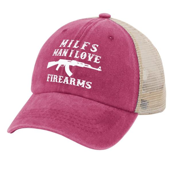 商品名:  Generic Funny Hats Milfs Man I Love Firearms Hat and Birthday Party Hats and Funny Trucker Hat &amp; Funny Basebal...