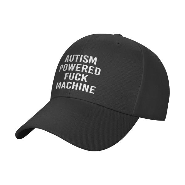 商品名:  Generic Autism Powered Fuck Machine Funny Quote Hat Fashion Caps for Men Women t Shirt tee Shirts Flag Blackブランド: ...