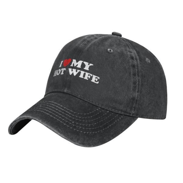 商品名:  I Love My Hot Wife I Heart Hot Wife Funny Gifts Golf Hat Travel Hat Hiking Hat Women Gifts for Men Summer Cap Blac...