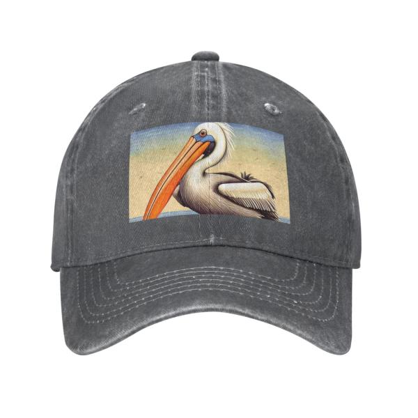 商品名:  Ousika Pelican Birds Baseball Cap for Men Women Washed Cotton Denim Dad Hat Adjustable Baseball Hat Deep Heather, ...