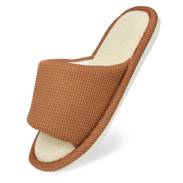 商品名:  XIXITIAO Womens Slippers, Linen House Slippers for Women Men, Open Toe Summer Bedroom Slides House Shoes for Indoo...