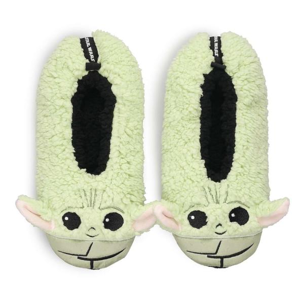 商品名: STAR WARS Grogru メンズ ファジー ババ スリッパ ソックス (靴サイズ: 10-13), グリーン, 10 STAR WARS Grogu Men's Fuzzy Babba Slipper Socks (Sho...