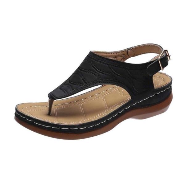 商品名:  Dress Sandals with Arch Support Yellow Orthopedic Flip Flops Black Strappy Heels Red Sandals for Women Wedge Plant...