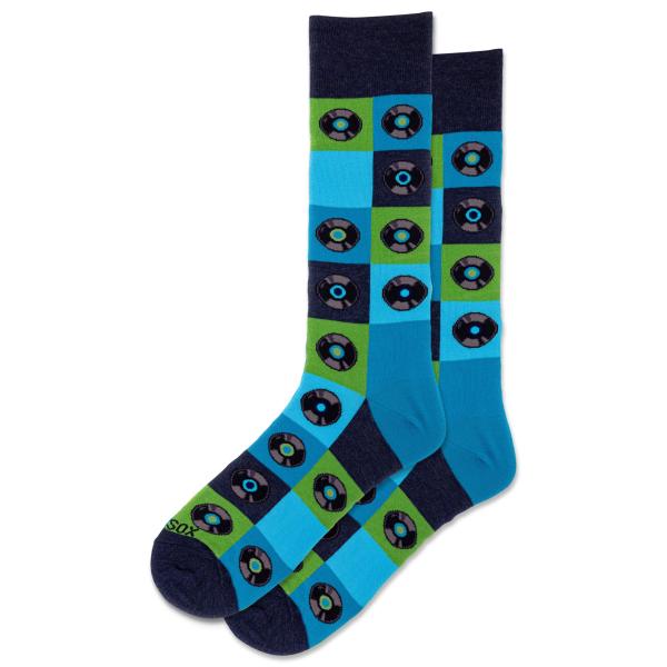 商品名:  Hot Sox Men's Record Grid Crew Socks 1 Pair, Denim Heather, Men's Shoe 10-13ブランド: Hot Sox商品サイズ: 10-13高さ: 25.2cm横幅:...