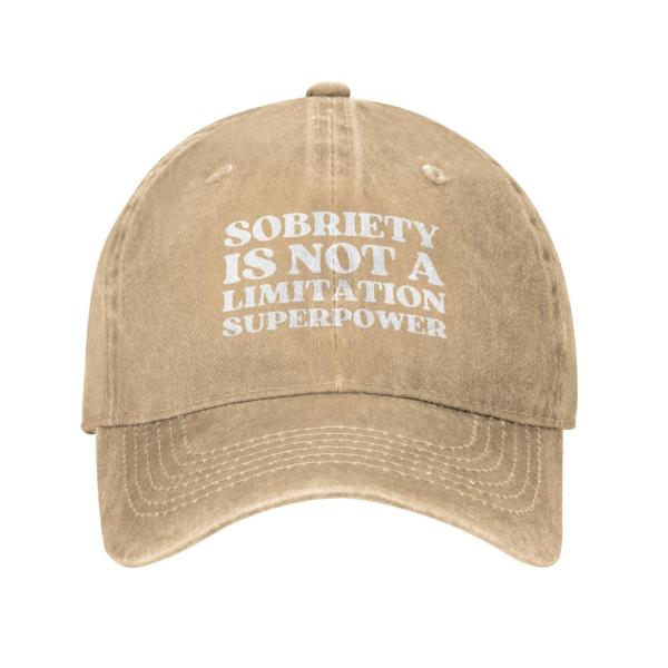 商品名:  Sobriety is Not A Limitation It's A Superpowerr Hat for Men Women Trucker Hat Dad Baseball Cap Naturalブランド: Paosim...