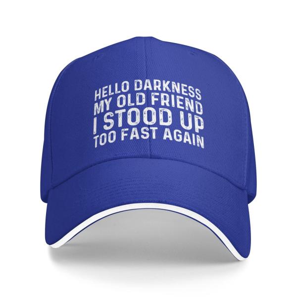 商品名:  galagro Hello Darkness My Old Friend I Stood Up Too Fast Again Hat for Men Baseball Hats Adjustable Hats Blueブランド:...