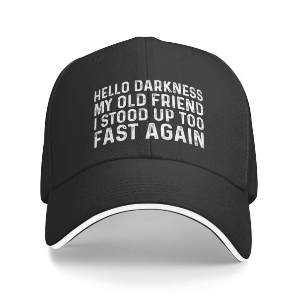 商品名:  galagro Hello Darkness My Old Friend I Stood Up Too Fast Again Cap Women Baseball Hat Vintage Cap Blackブランド: galag...