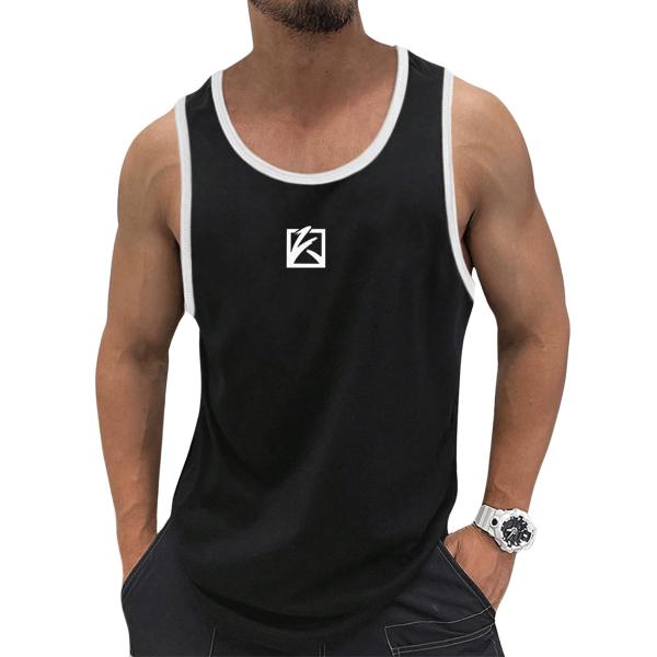 商品名:  SweatyRocks Men's Graphic Pattern Sleeveless Tank Top Round Neck Contrast Binding Vest Tops Black Smallブランド: Sweat...
