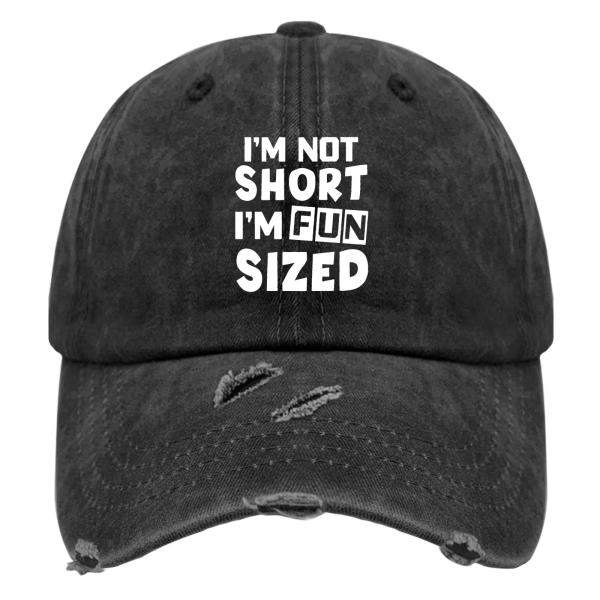商品名:  Generic I'm Not Short I'm Fun Sized Hat for Mens Washed Distressed Baseball Caps Cool Washed Dad Hat Quick Dry, Al...