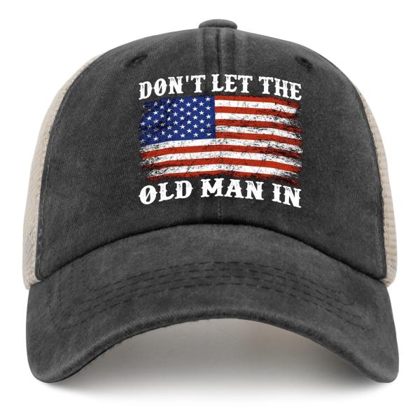 商品名:  FLALORI Old Man Hat Don't Let Old Man in Hat Trucker Hat Men Vintage Mesh Hats for Summer Blackブランド: FLALORI商品サイズ:...