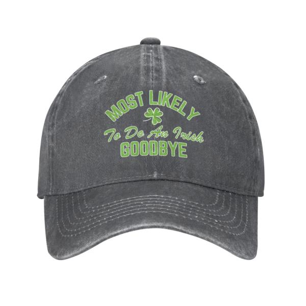 商品名:  Most Likely to Do an Irish Goodbye Hat Funny St Patrick's Day Hat Trucker Hat for Men Women Dad Baseball Cap Deep ...