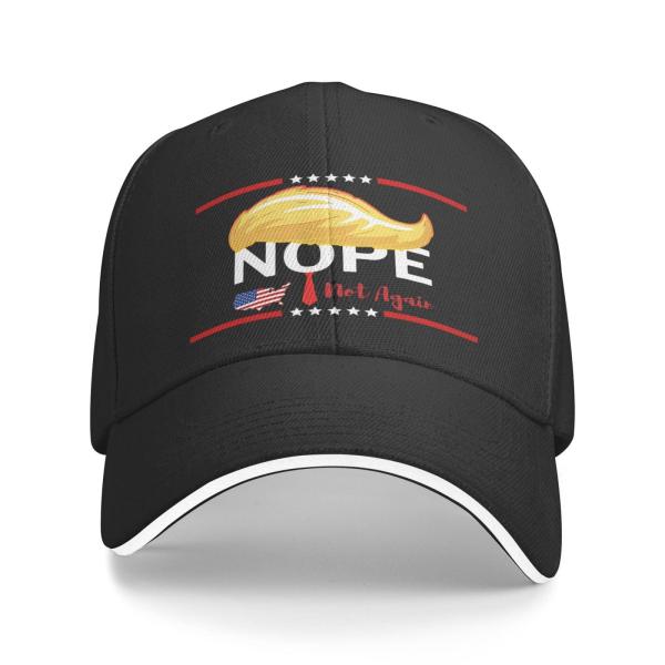 商品名:  Nope Not Again Funny Trump Saying Quote Anti Trump Hat for Men Women Baseball Cap Trucker Hat Dad Hat Blackブランド: P...