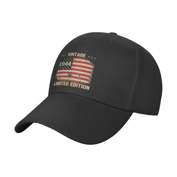 商品名:  80th Birthday Gifts Vintage 1944 Hat Men Est 1944 80th Birthday Gifts for Women Hat Baseball Cap Snapback Hat Blac...