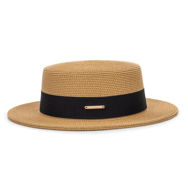 商品名:  Women-Men-Summer Straw-Boater-Fedora Wide-Brim Panama-Hat Foldable-Beach-Hat - Packable Sun Protection Straw Braid...