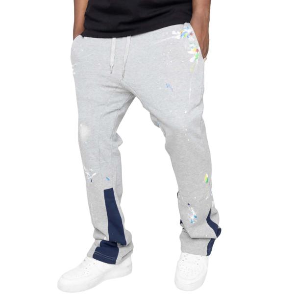商品名:  PETCDIM Mens Flared Stacked Sweatpants Loose Patchwork Casual Wide Leg Jogger Pants Relaxed Fit Hip Hop Athletic S...