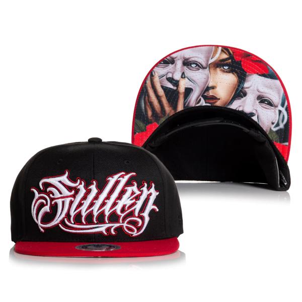 商品名: Sullen Tattooブラック/レッドスナップバックタトゥーライフスタイルグラフィックアートスカルトラッカーハットキャップ, ブラック/レッド, One Size Sullen Tattoo Black/Red Snapbac...