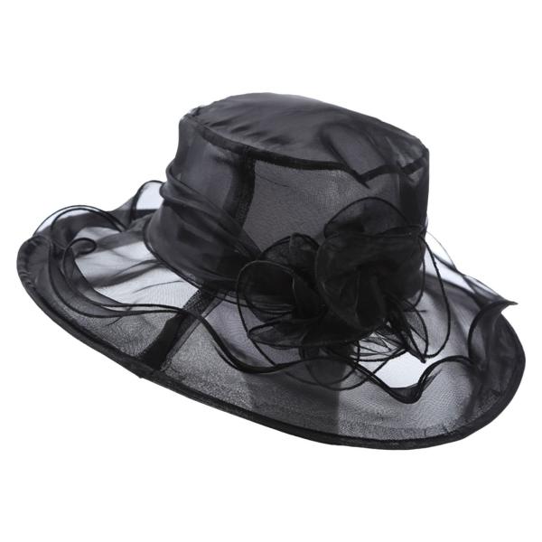 商品名:  Generic Women Kentucky Church Hats for Women Fancy Tea Party Hats Wedding Fascinator Summer Travle Cap (Black, One...