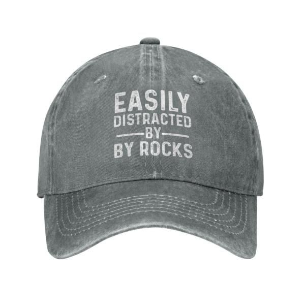 商品名:  Quasarino Easily Distracted by Rocks Hat Women Dad Hat Cool Cap Grayブランド: Quasarino商品サイズ: One Size高さ: 15.24cm横幅: 1...