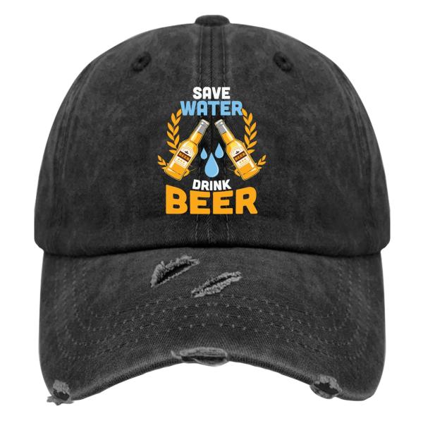 商品名:  Generic Save Water, Drink Beer Hat for Women Washed Distressed Baseball Cap Classic Washed Running Hats Quick Dry,...