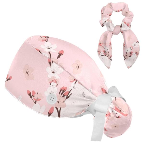 商品名:  Scrub Cap Women, Working Cap Ponytail Pouch, Elephant Head Festival Print Adjustable Stretchy Band Tie Back Skull ...
