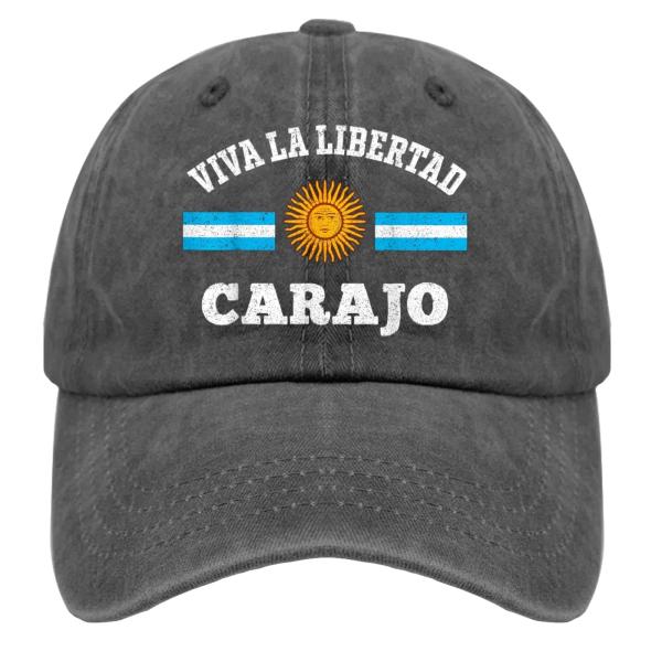 商品名:  Viva La Libertad Carajo Javier Milei Presidente Hats for Men Cowboy Humor Trucker Men Black Cool Hats Gift Hatブランド...