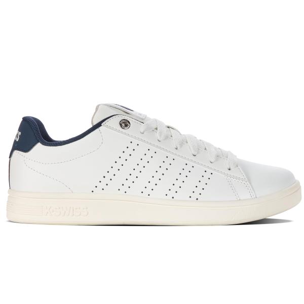 商品名: K-Swiss メンズ ベースコート スニーカー, ブリリアントホワイト/層状海/雨の日。, 11, 09188-176-M K-Swiss Men's Base Court Sneaker, Brilliant White/St...