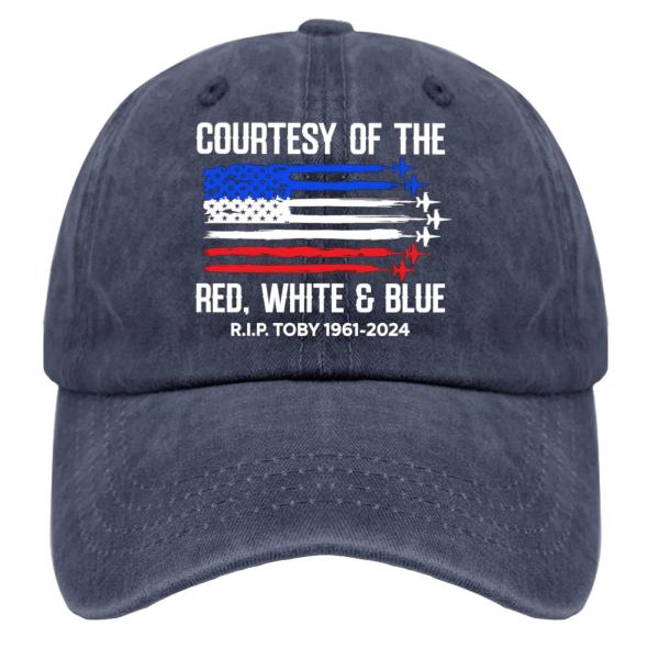 商品名:  Generic Courtesy of The Red White and Blue Hat Trump 2024 Hats for Men Dad Humor Trucker Womens Black Mens Beach H...