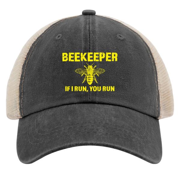 商品名:  Generic Beekeeper If I Run You Run Hats Women Cap AllBlack Mens Hats and Caps Gifts for Women Golf Hatsブランド: Gener...