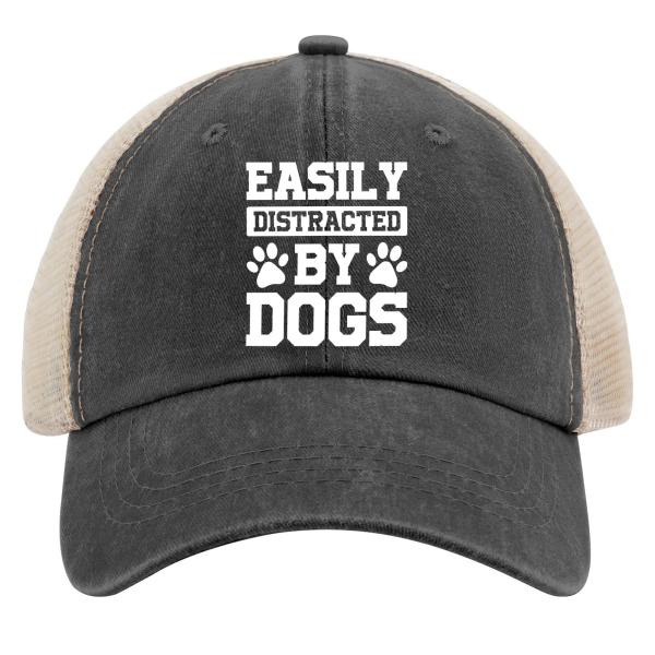 商品名:  Generic Easily Distracted by Dogs Hats Happy Dad Hat AllBlack Trucker Hat Men Gifts for Boyfriends Beach Hatsブランド:...