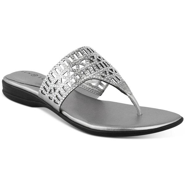 商品名:  Karen Scott Womens Soniya Slip On Thong Sandals Silver 5 Medium (B,M)ブランド: Karen Scott商品サイズ: 5商品番号: SONIYAA色: Pewt...