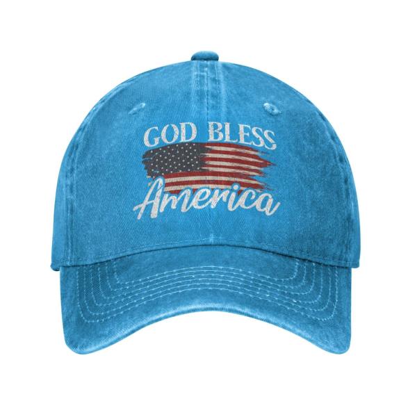 商品名:  NAFSKL God Bless America Patriotic USA Cowboy Hat Baseball Cap Women Trucker Hat Men Dad Hat Adjustable Snapback H...