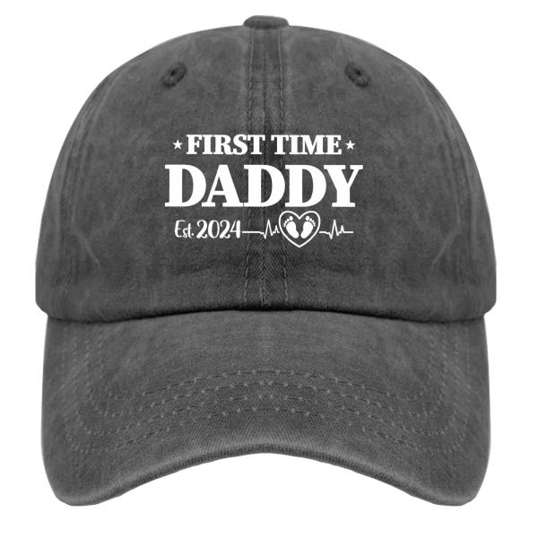 商品名:  Sparkmuse First Time DADDY EST. 2024 hats fishing hats Pigment Black hat for men Gifts for Son Cool Capsブランド: Spar...