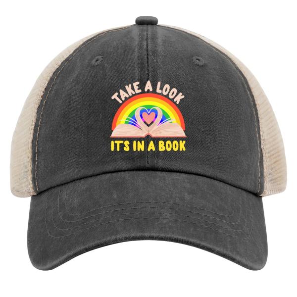 商品名:  Take A Look It‘s in A Book Trucker Hat Dad Hats AllBlack Custom Hat Gifts for Boyfriends Golf Hatブランド: TAGEXZ商品サイズ...