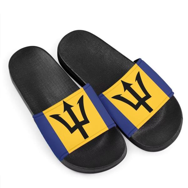 商品名:  Howilath Barbados Flag Print Sandals Women Casual Indoor House Shower Non Slip Slippers Outdoor Summer Beach Open ...
