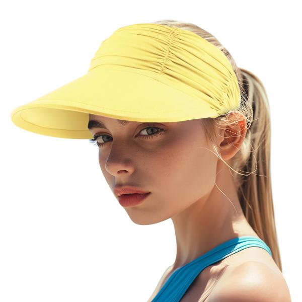 商品名:  Koreshion Women's Sun Visor Hat Wide Brim Summer UPF 50+ UV Protection Visor Hat Adjustable Beach Golf Sport Visor...