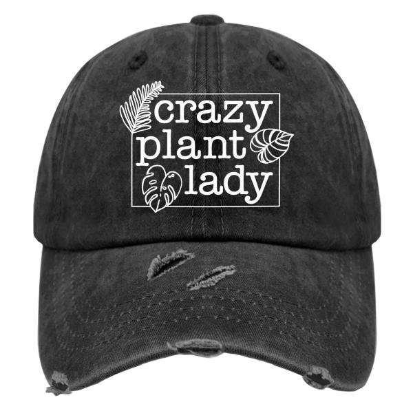 商品名:  Generic Crazy Plant Lady Hats for Womens Washed Distressed Baseball Caps Trendy Washed Workout Hats Adjustable, Al...