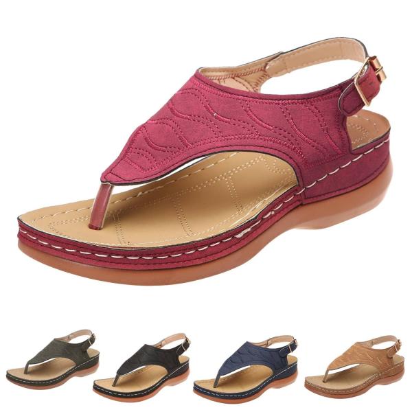 商品名:  Dotmalls Women's Comfy Orthotic Sandals,Dotmalls Ortho Sandals,Women's Arch Support Flat Sandals (5.5,Red)ブランド: So...