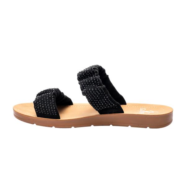商品名: Corkys Footwear Iced Tea レディース スリッポン サンダル, ブラッククリスタル。, 24 Corkys Footwear Iced Tea Women's Slip-On Sandal Size 8ブラン...
