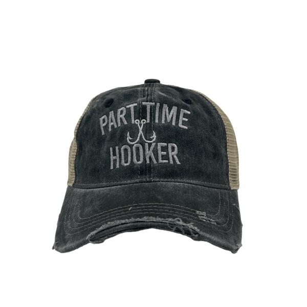 商品名:  Part Time Hooker Hat Funny Fishing Graphic Novelty Trucker Cap Funny Hats Fishing Novelty Hats for Men Trucker Sta...