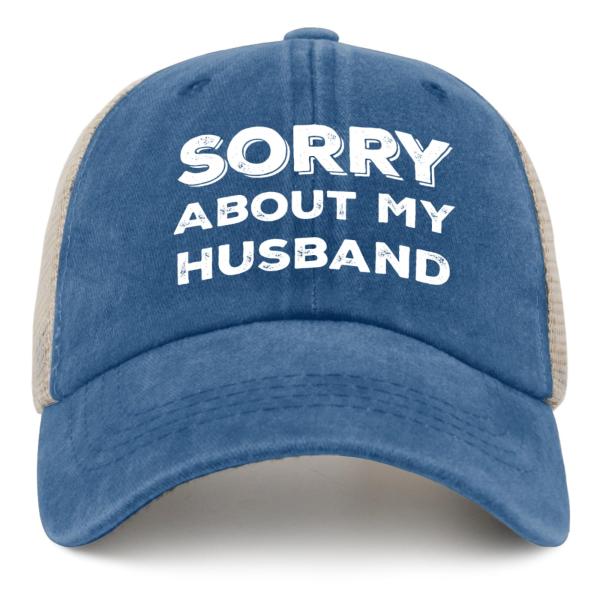 商品名:  BEIXBE Sorry About My Husband Trucker Hat Women Trendy Mesh Cap for Summer Lake Blueブランド: BEIXBE商品サイズ: One Size高さ:...
