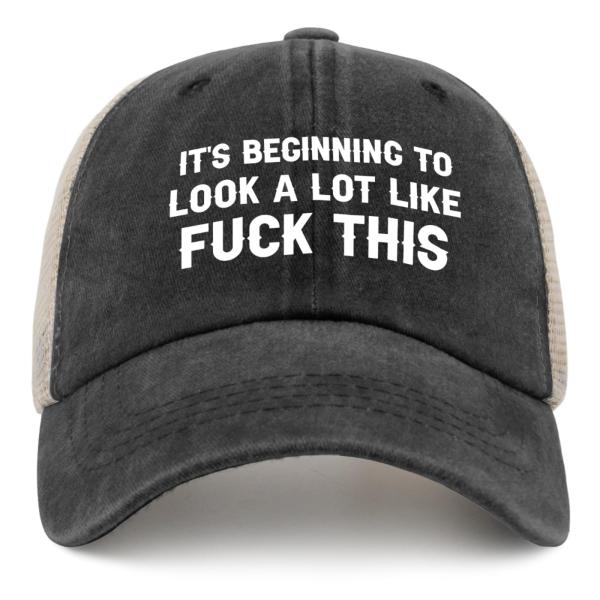 商品名:  BEIXBE It's Beginning to Look A Lot Like Fuck This Trucker Hat Men Trendy Mesh Cap for Summer Blackブランド: BEIXBE商品サ...