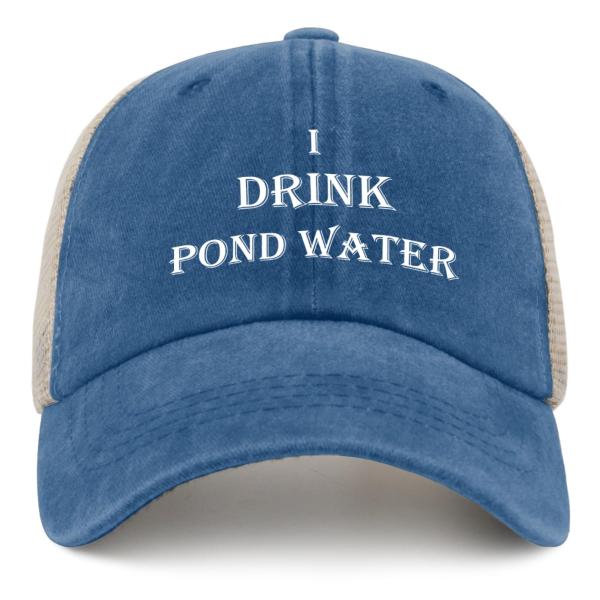 商品名:  BEIXBE I Drink Pond Water Trucker Hat Women Funny Mesh Hats for Summer Lake Blueブランド: BEIXBE商品サイズ: One Size高さ: 1.7...