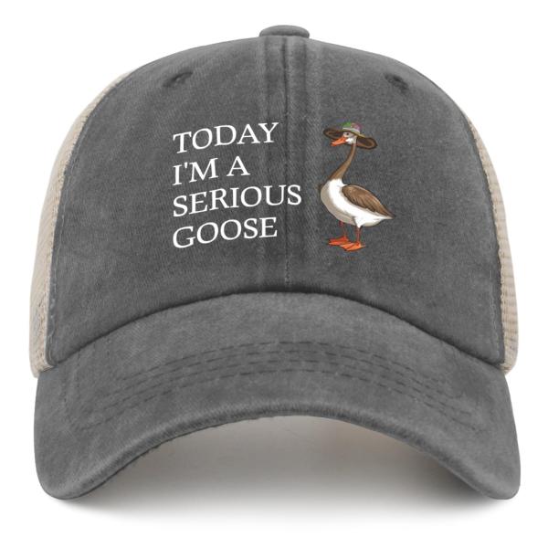 商品名:  BEIXBE Today Im A Serious Goose Hat Trucker Hat Women Trendy Mesh Baseball Cap for Summer Grayブランド: BEIXBE商品サイズ: O...