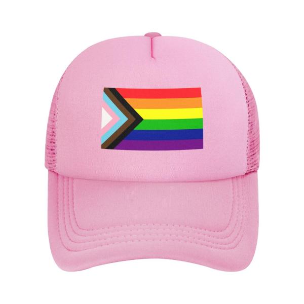商品名:  Progress Pride Rainbow LGBT,LGBTQ Transgender Gay Flags Trucker Hat Women Mesh Baseball Cap Sun Hat Men Dad Hat Pi...