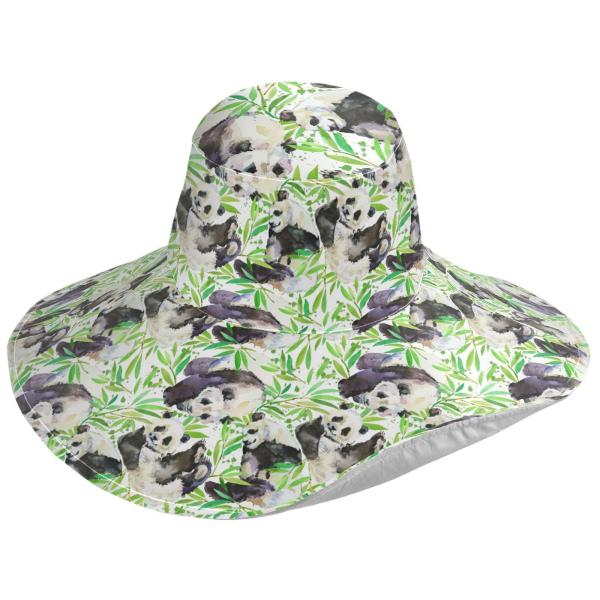 商品名:  Pfrewn Gardening Hat for Women Cute Panda Sun Hat Bamboo Lesves Animal Wide Brim Beach Sun Protection Breathable S...