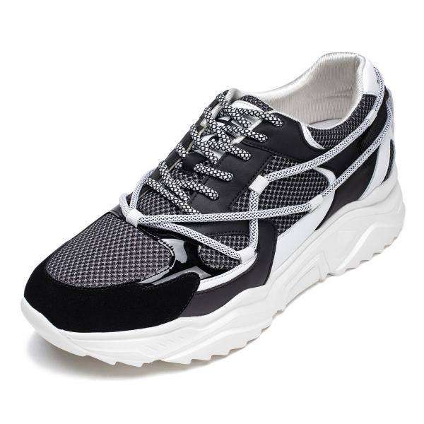 商品名:  CHAMARIPA Height Increasing Sports Shoes - Black Lightweight Breathable Mesh Men's Casual Sneakers 7CM / 2.76 Inch...