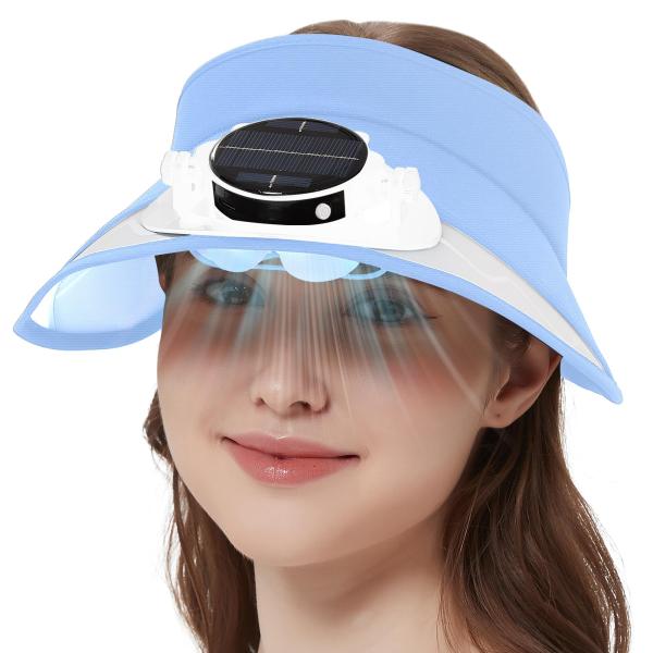 商品名:  Solar Fan Hat - Men and Women Solar Powered Fan Hat, 5 Levels of Fan Speed, 5-10 H Work, Solar and Fan Hat for Fis...