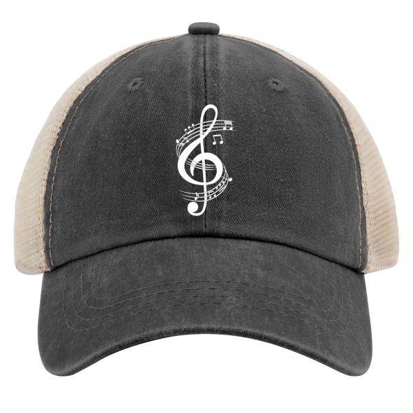 商品名:  Music Note Trucker Hat Camp Hat AllBlack Womens Hat Gifts for Mom Sun Capsブランド: TAGEXZ商品サイズ: One Size高さ: 1.778cm横幅...