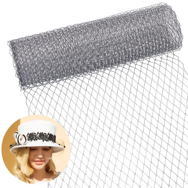 商品名:  BENECREAT 2 Yards Birdcage Veil Netting Fabric, 10inch Wide Veil Mesh Fabric Net Mesh Black Bridal Veil Netting Ha...