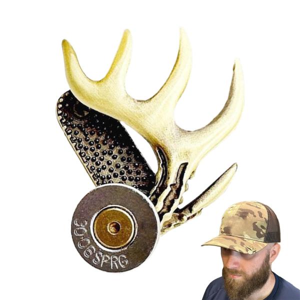 商品名:  Antler caap Clip, Metal Antler Clip, Deer Hat Clip, Hat Hunting caap Clip, Brass Accessory Metal Hat Clip, Stylish...